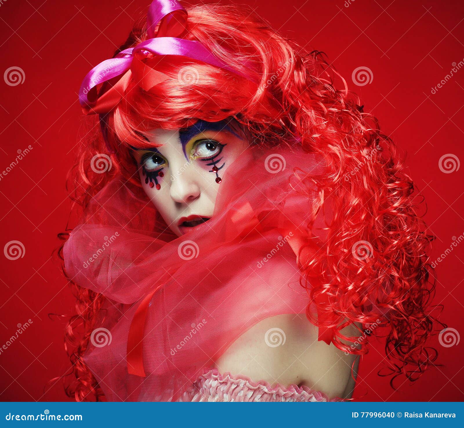Princess with Bright Red Hair Stock Photo - Image of creative, hair ...