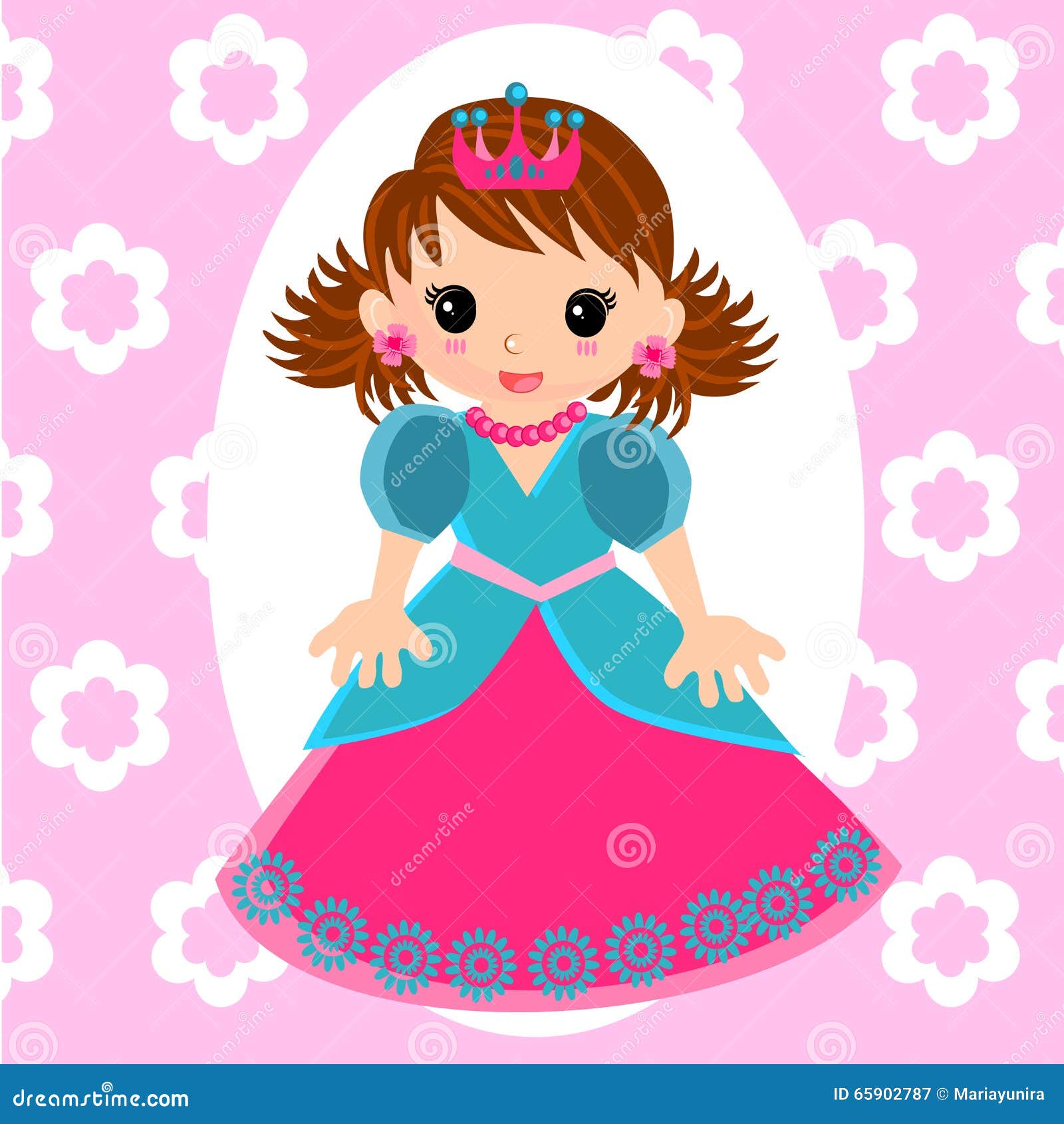 Princess Cartoon Background Stock Vector - Illustration of face ...
