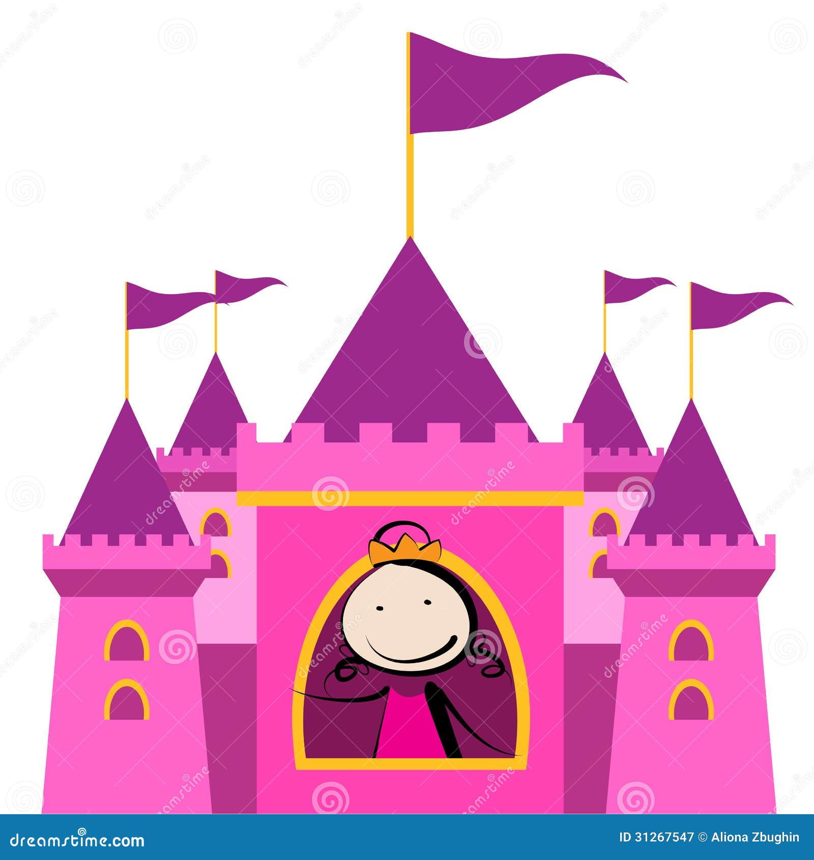 Princess in castle stock vector. Illustration of princess - 31267547