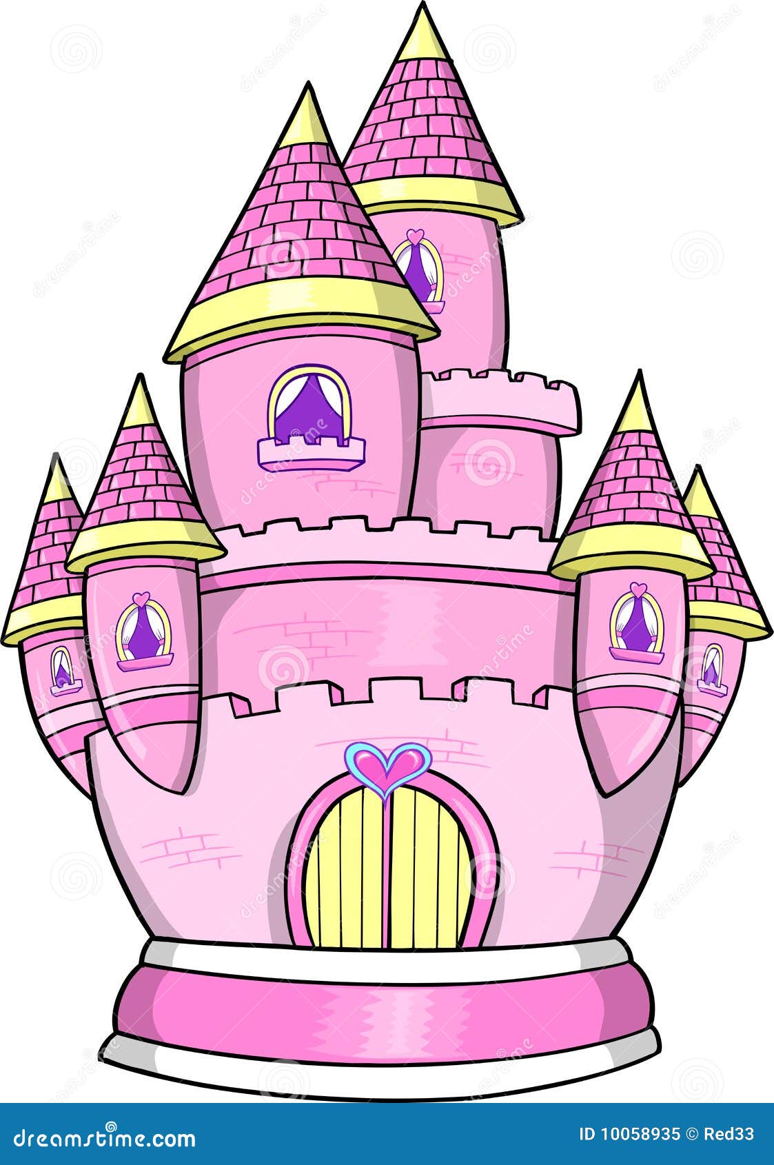 Princess Castle Vector Illustration Stock Vector - Illustration of love ...