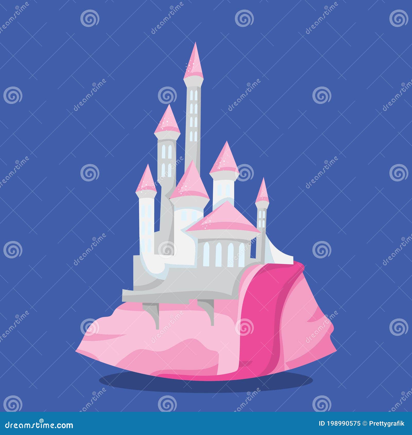Princess castle 03 stock vector. Illustration of castle - 198990575