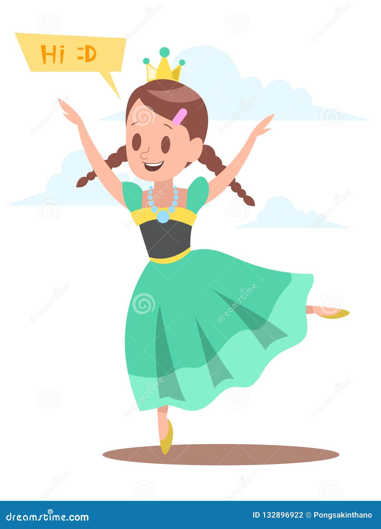 Princess character design stock vector. Illustration of beauty - 132896922