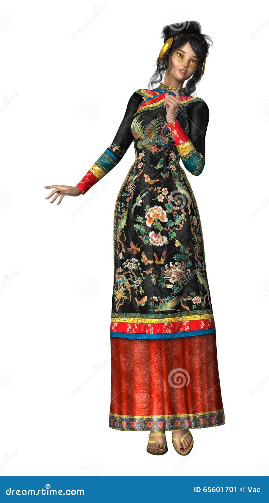 Princess of China on White stock illustration. Illustration of china ...