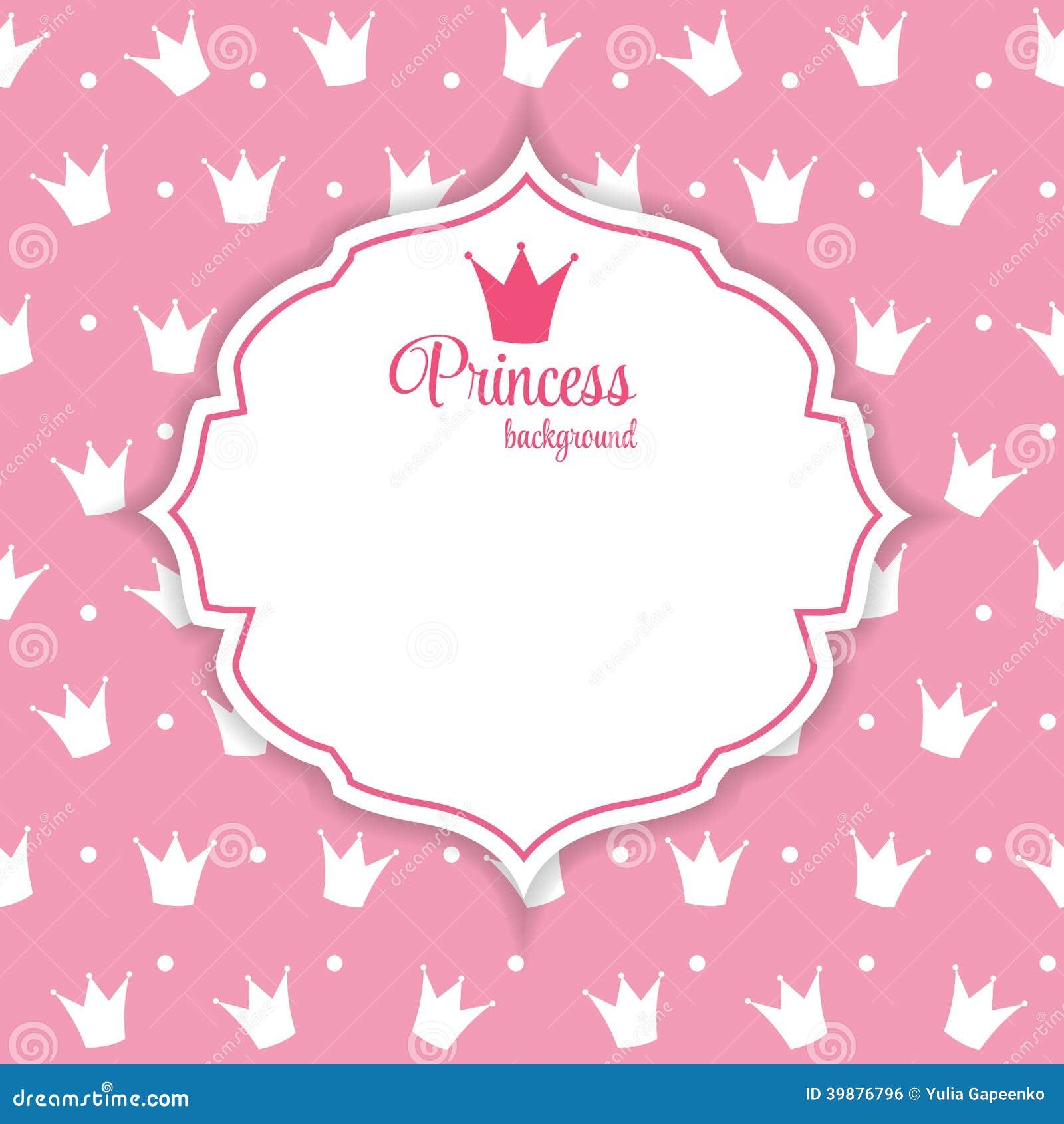 Princess Crown Background Vector Illustration. Stock Vector ...