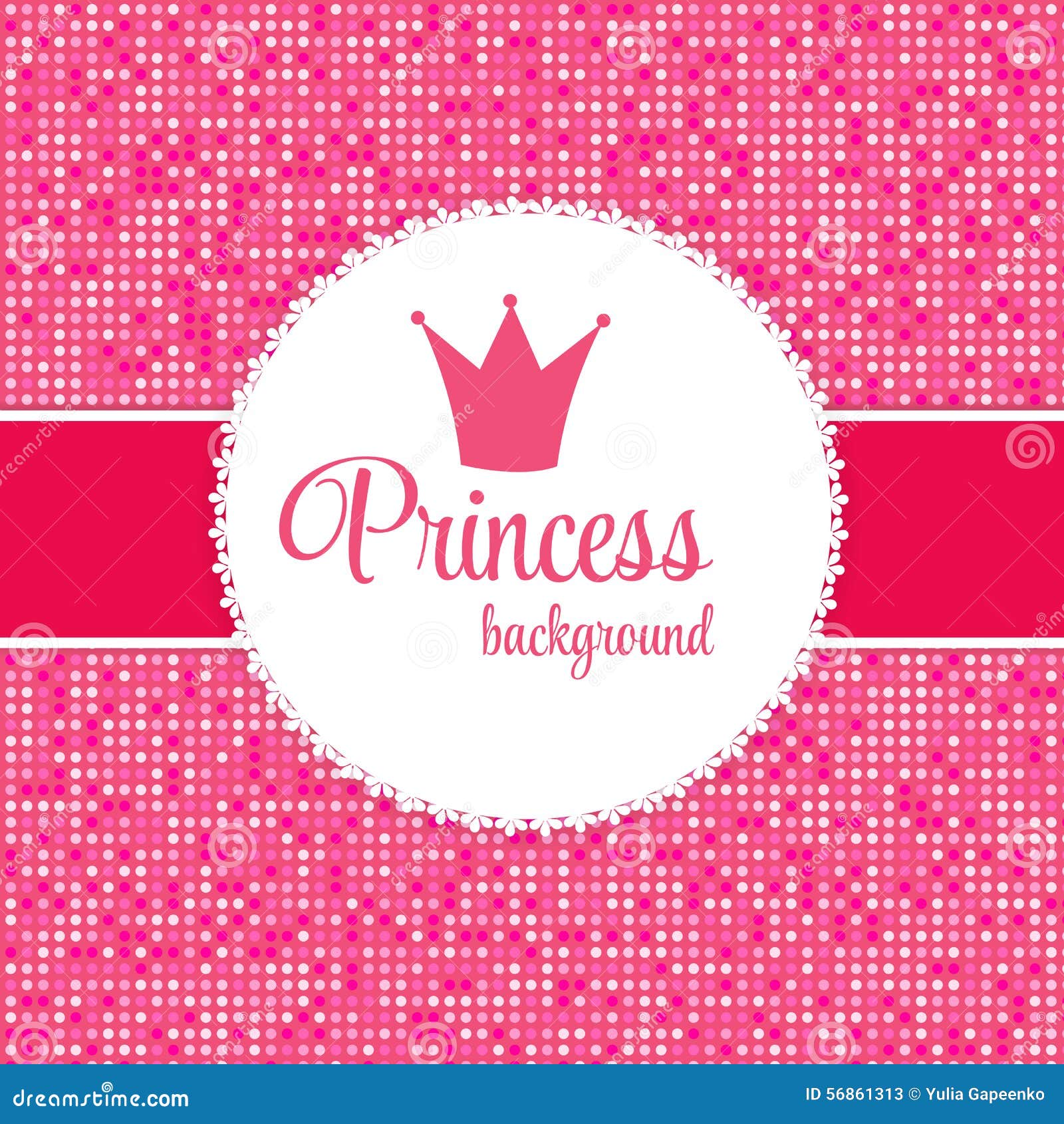Princess Crown Frame Vector Illustration Stock Vector - Illustration of ...