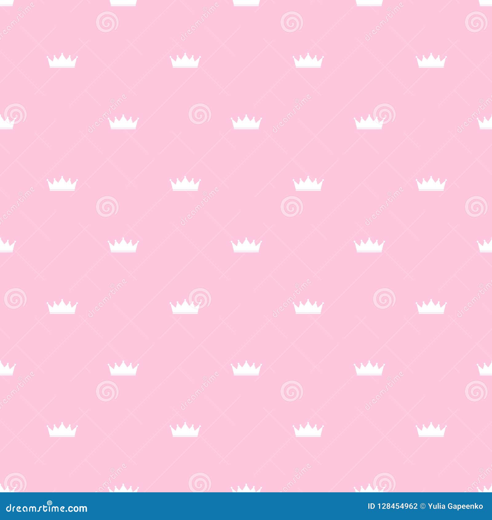 Princess Crown Seamless Pattern Background Vector Illustration Stock ...