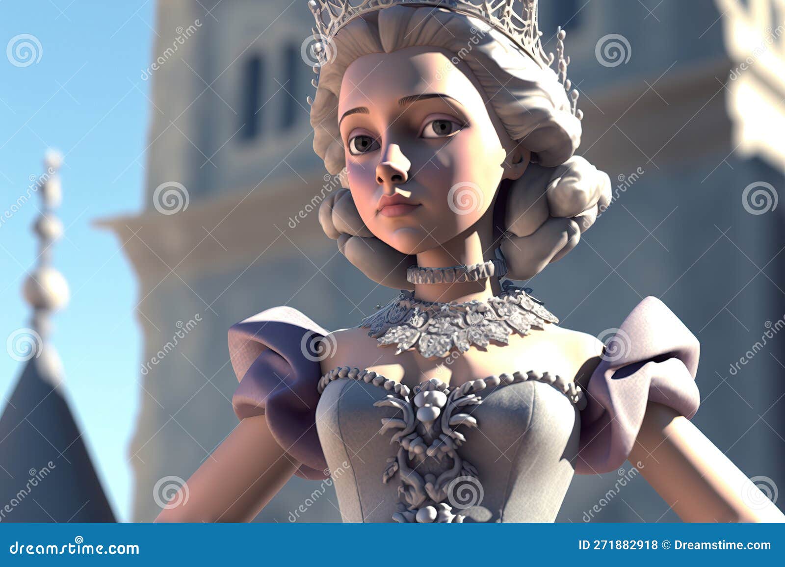 Princess 3d Character Closeup - AI Generated Stock Illustration ...