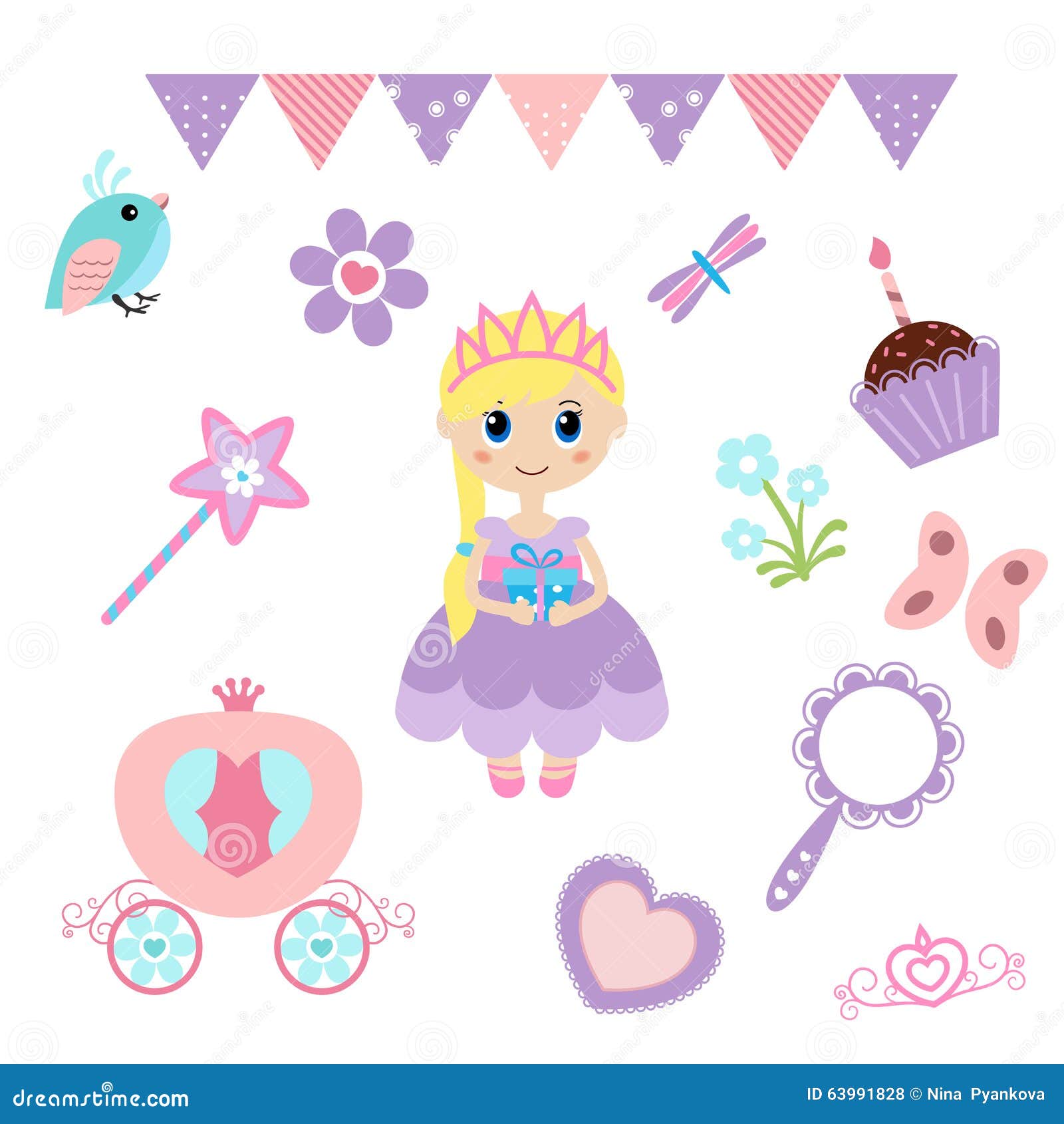Princess design elements stock vector. Illustration of decorative ...