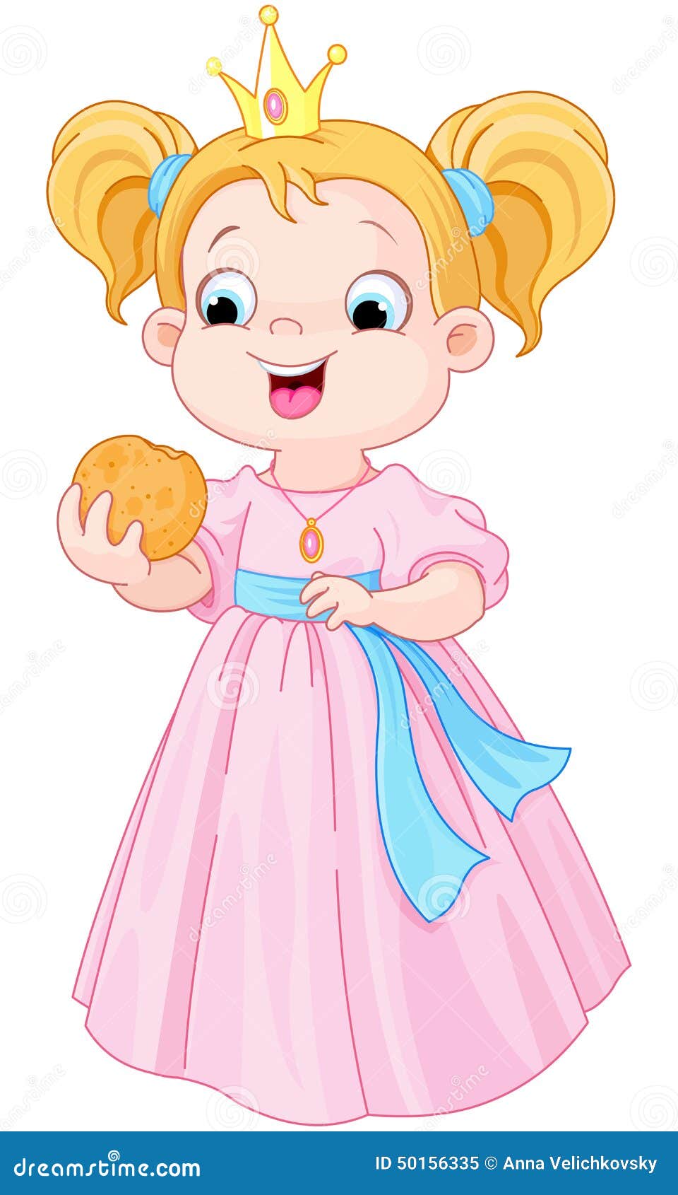 Princess eats hamburger stock vector. Illustration of eats - 50156335