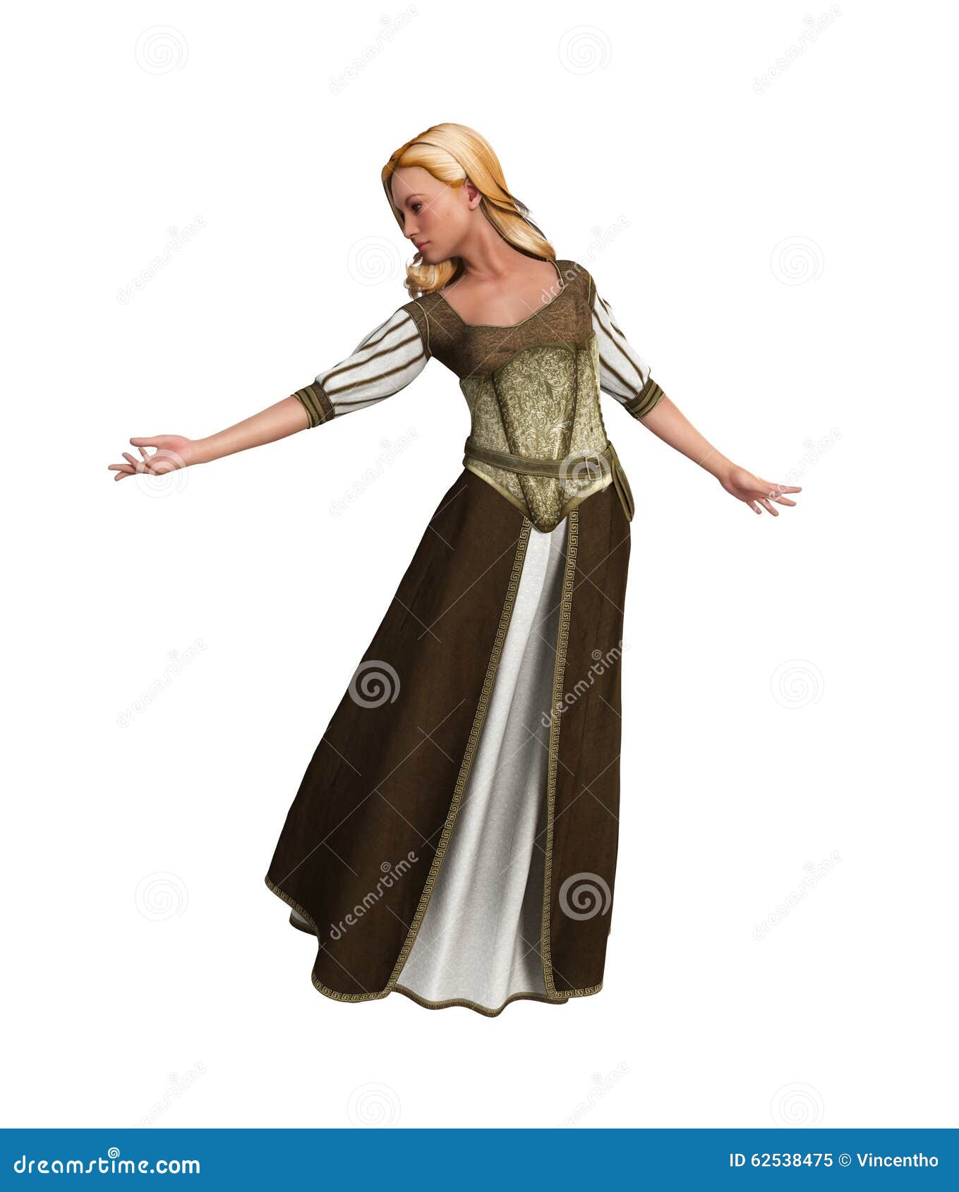 Princess Fairy Tale Pose Illustration Stock Image - Illustration of ...