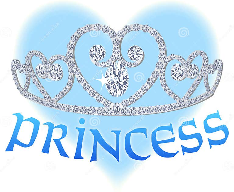 Princess Heart Tiara stock illustration. Illustration of graphics - 8902858