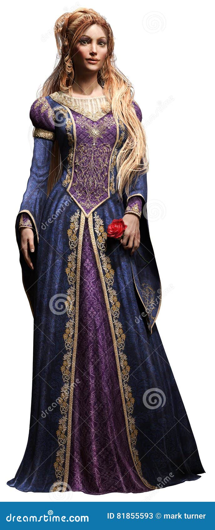 Princess holding rose stock image. Image of historical - 81855593