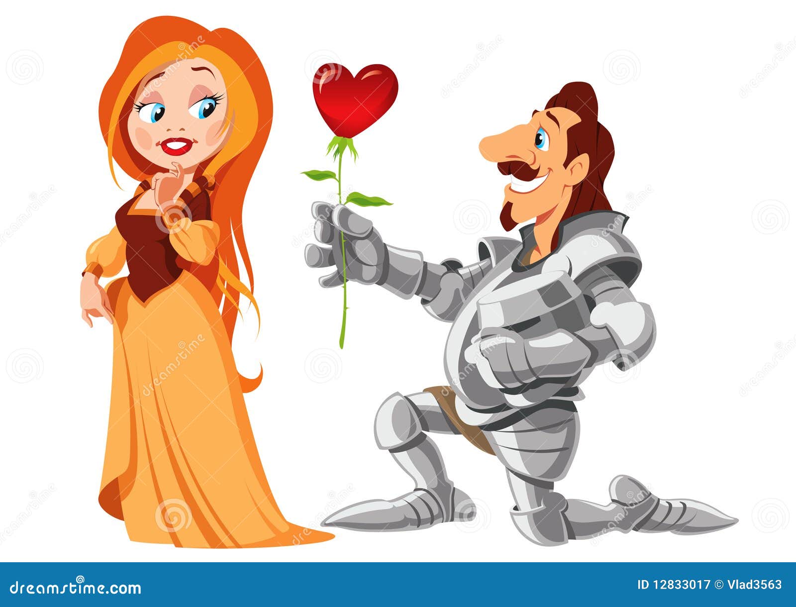 Princess & Knight stock vector. Illustration of clothes - 12833017