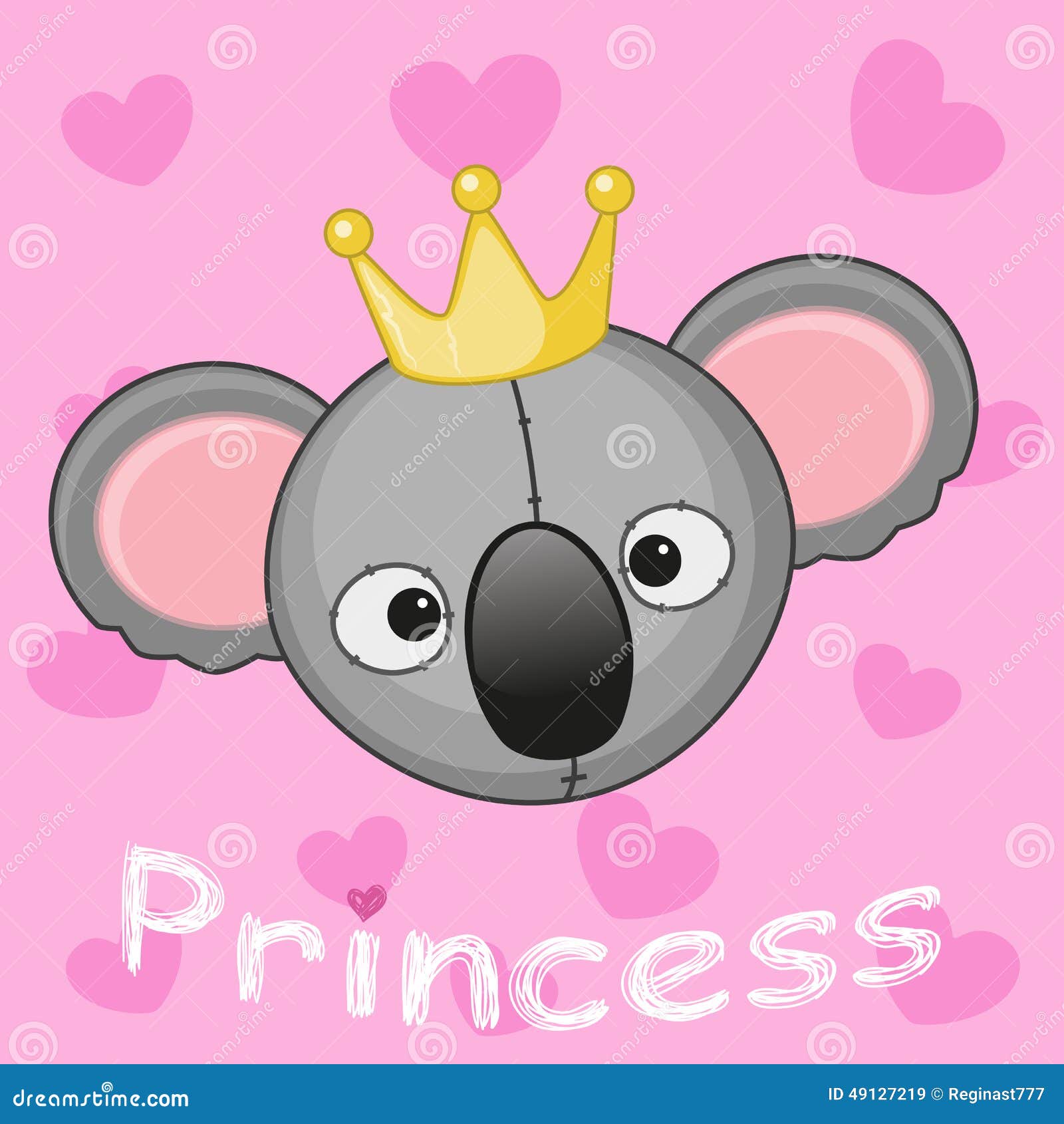 Princess Koala stock vector. Illustration of person, crown - 49127219