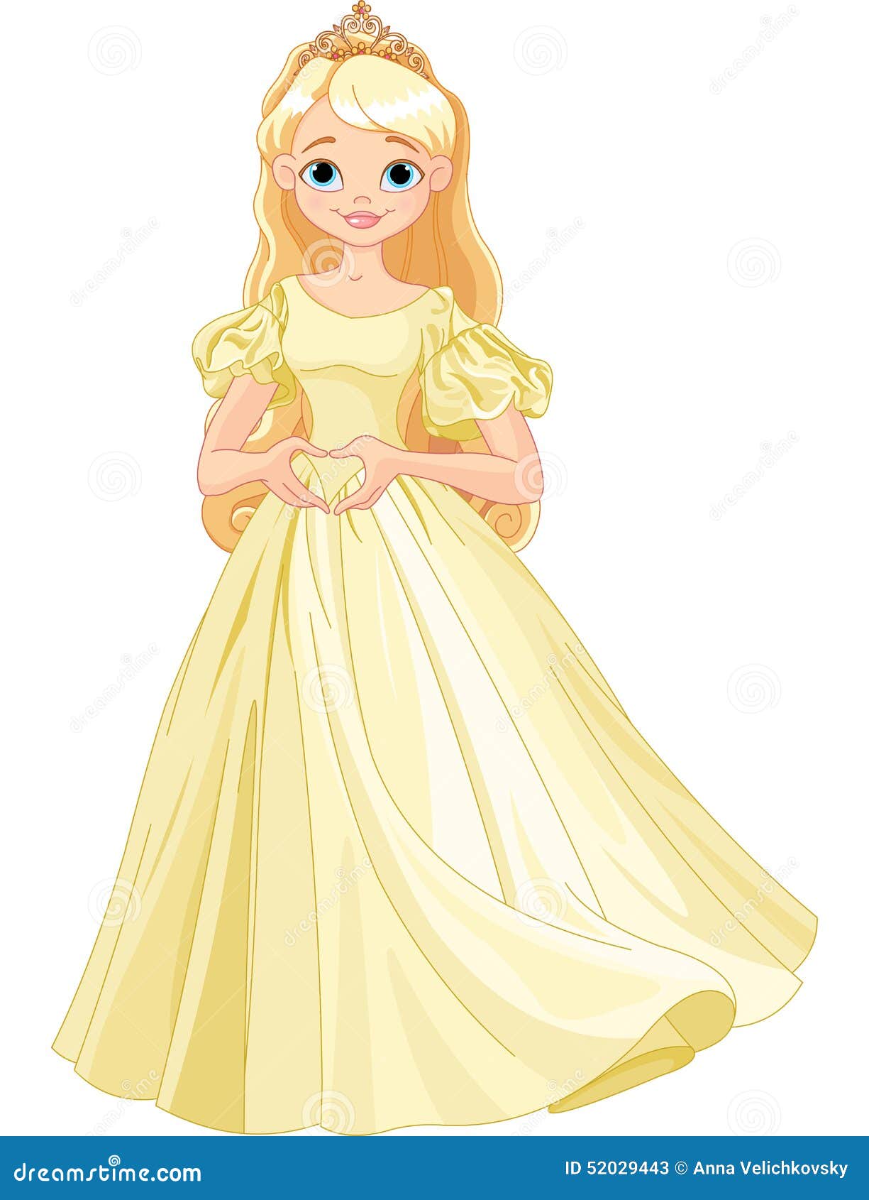 Princess makes heart shape stock vector. Illustration of logo - 52029443