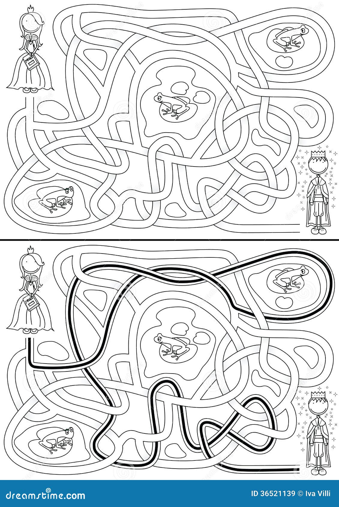 Princess Maze Cartoon Vector | CartoonDealer.com #36521369