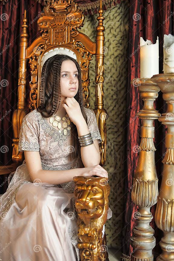 Princess Next To the Throne Stock Photo - Image of european, aristocrat ...