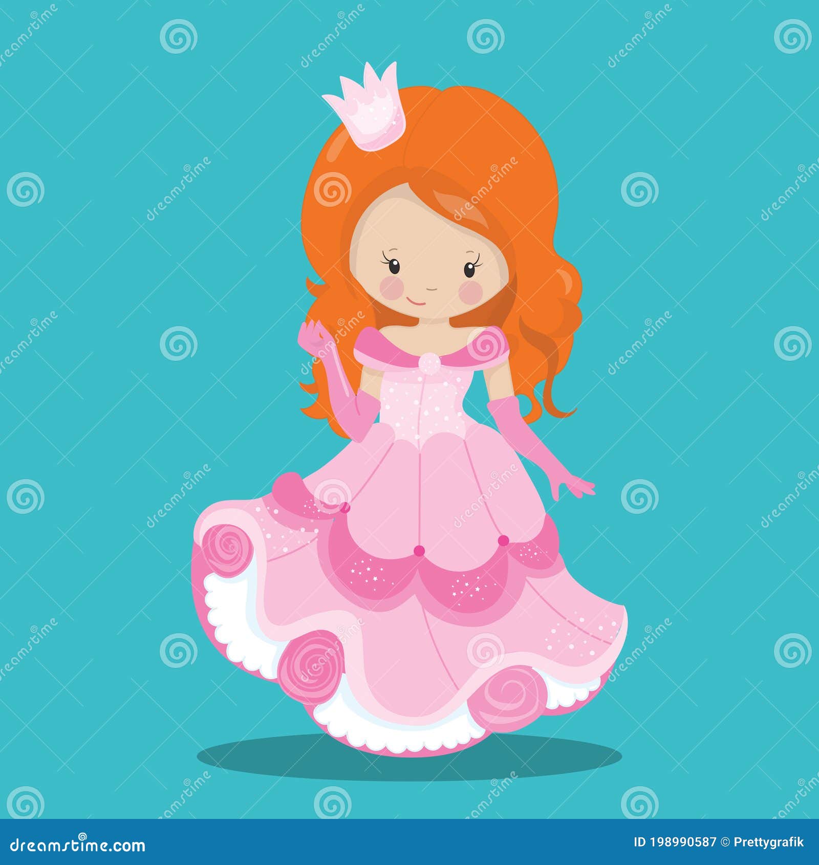 Princess orange 05 stock vector. Illustration of princess - 198990587