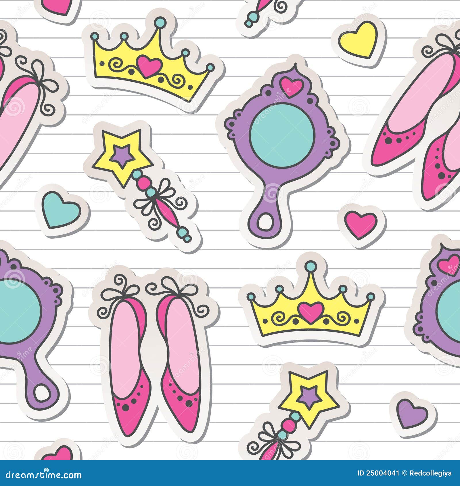 Princess pattern stock vector. Illustration of backdrop - 25004041