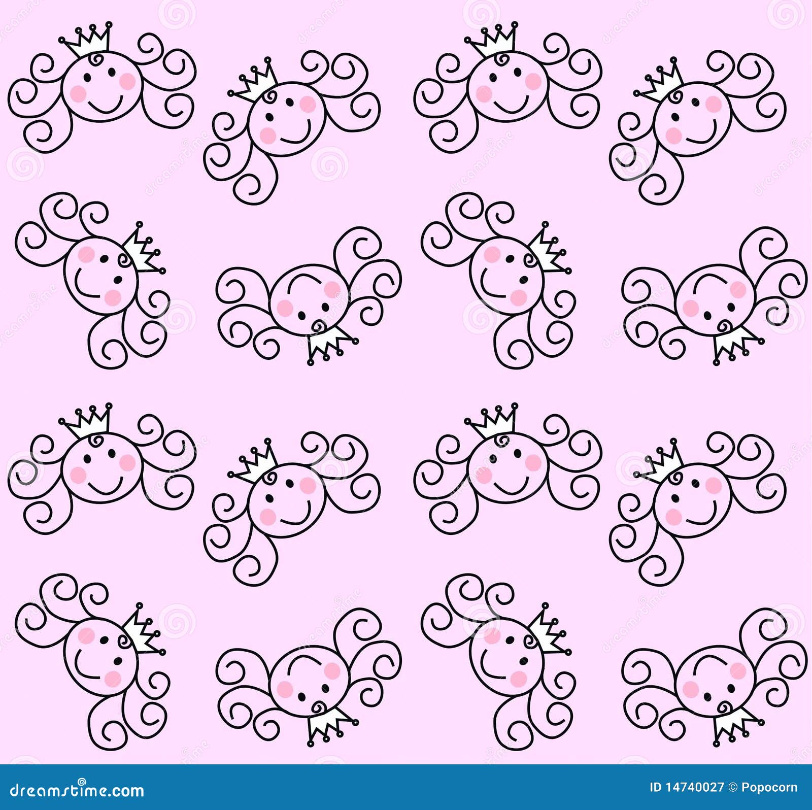 Princess pattern seamless stock vector. Illustration of clothes - 14740027