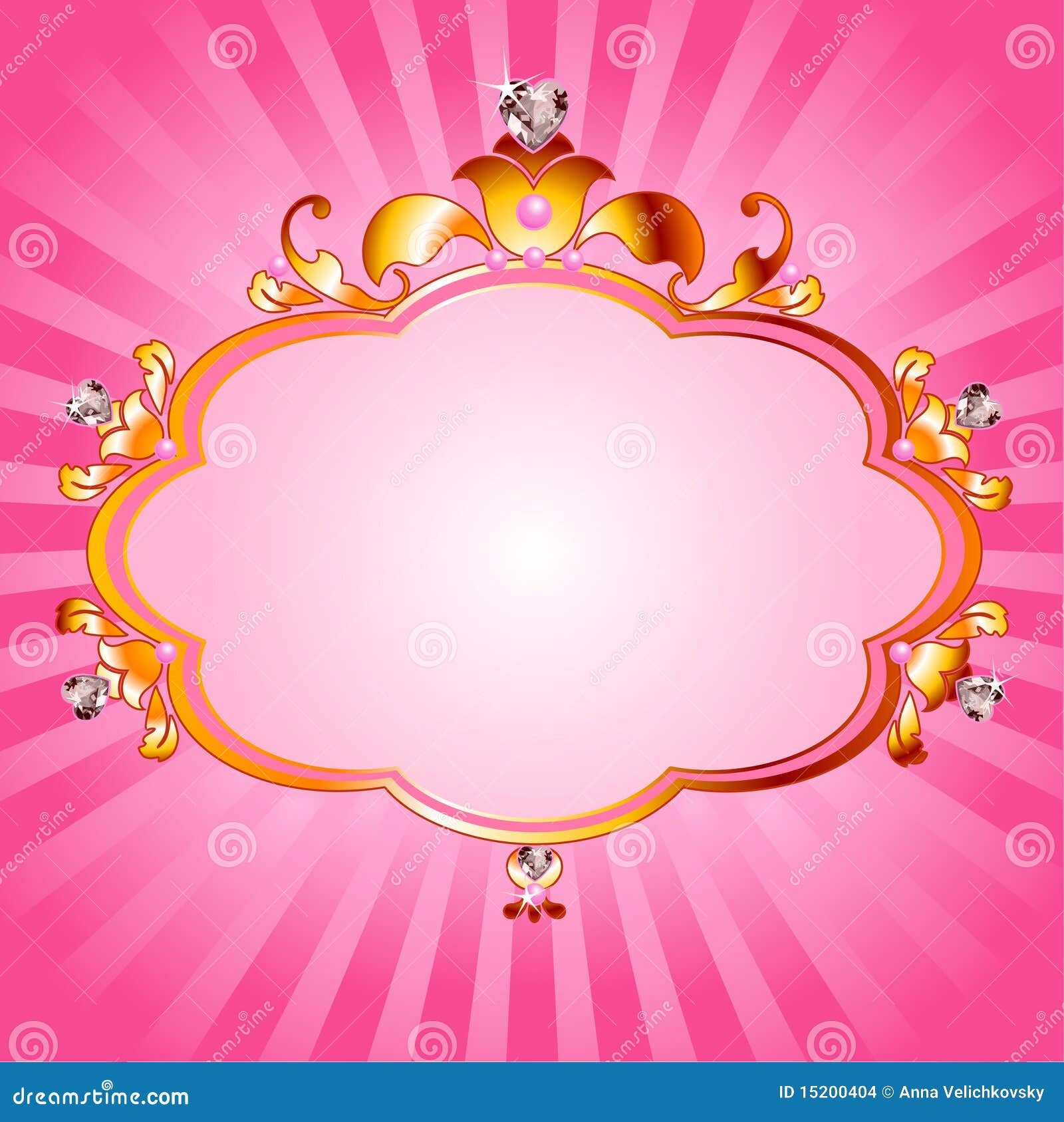 Princess pink frame stock vector. Illustration of love - 15200404