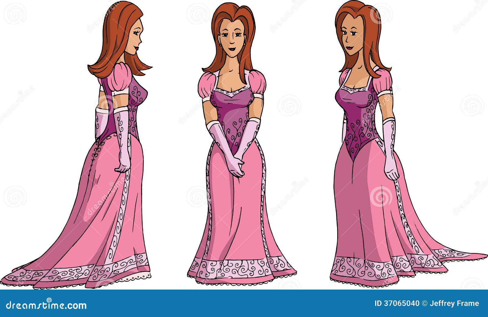 Princess Poses stock vector. Illustration of royalty - 37065040