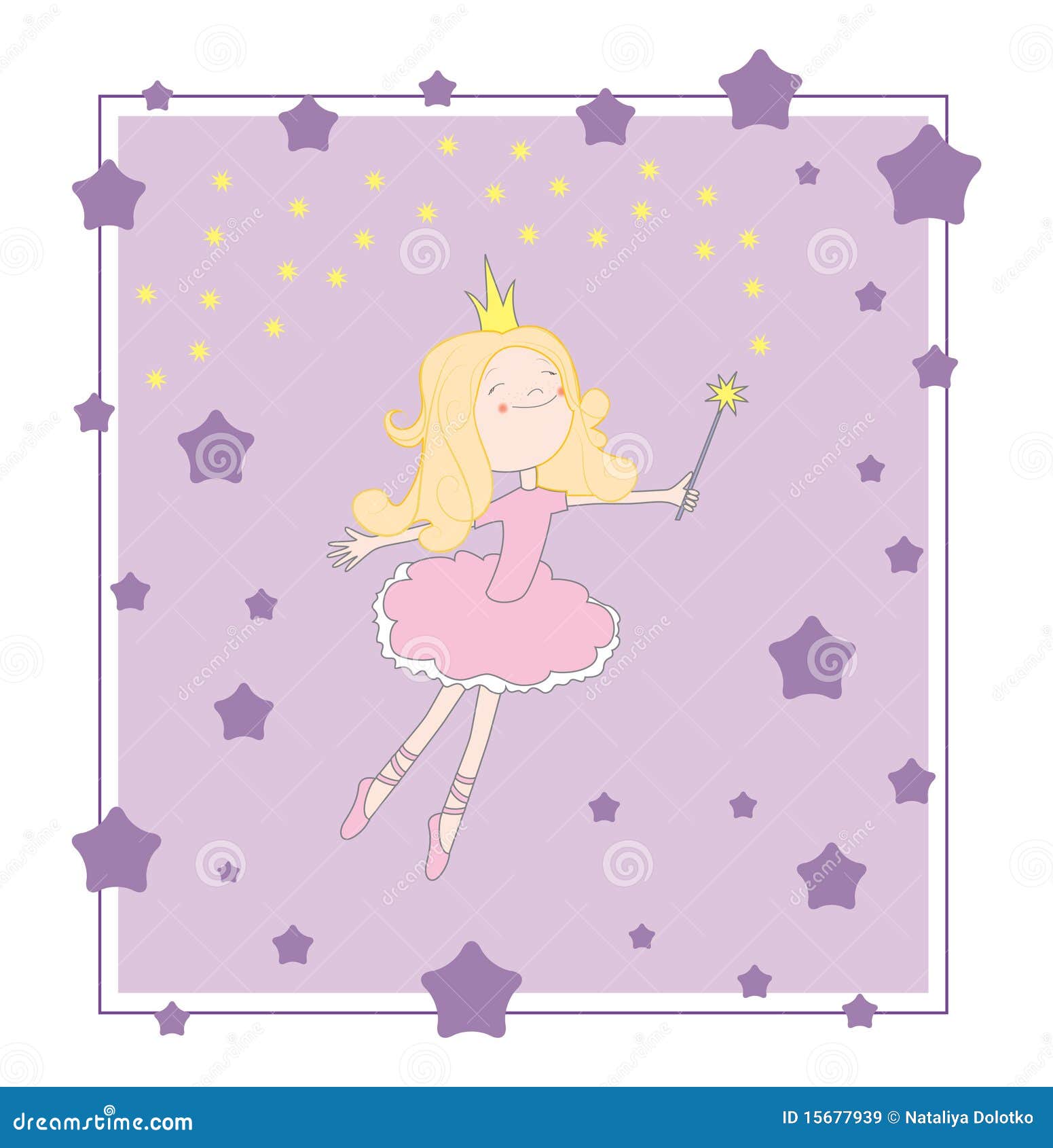 Princess purple card stock vector. Illustration of design - 15677939