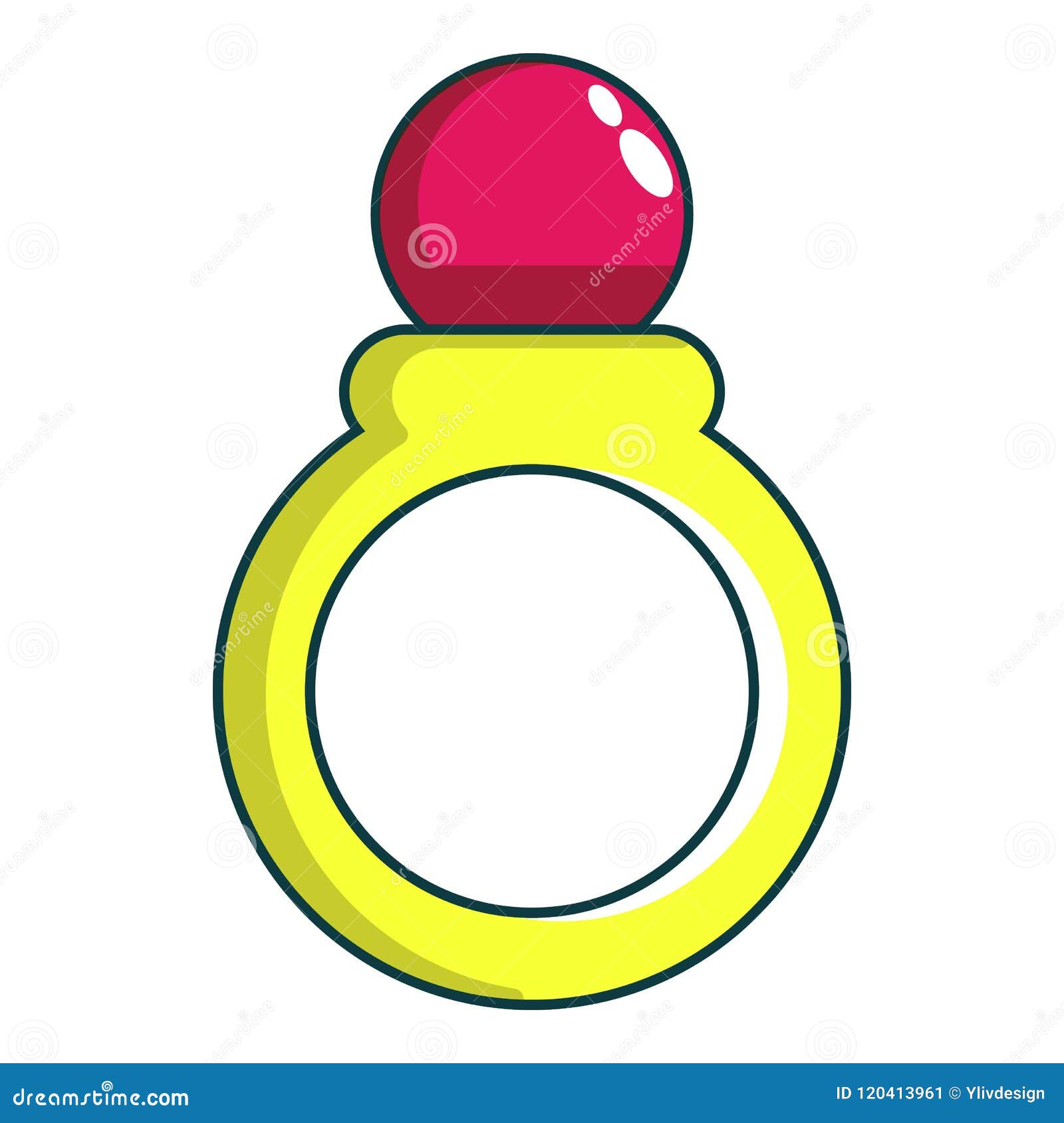 Princess Ring Icon, Cartoon Style Stock Vector - Illustration of ...