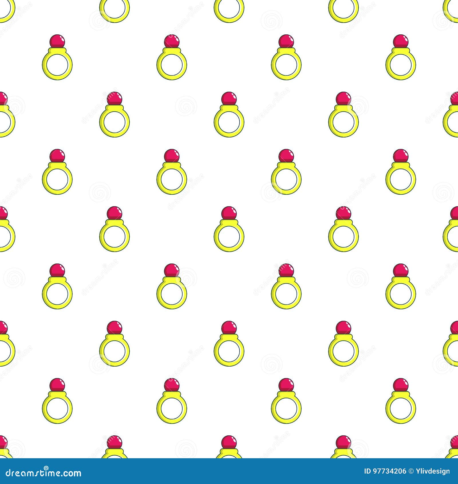 Princess Ring Pattern Seamless Stock Vector - Illustration of ...