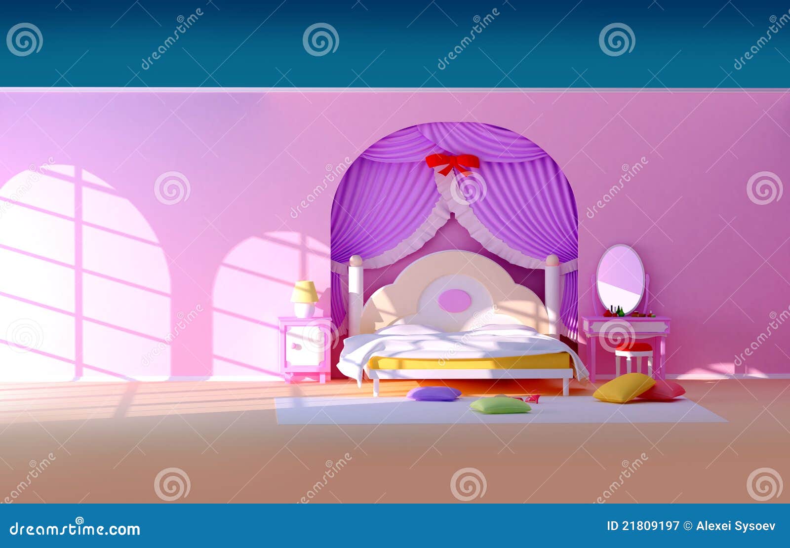 Princess room stock illustration. Illustration of childhood - 21809197