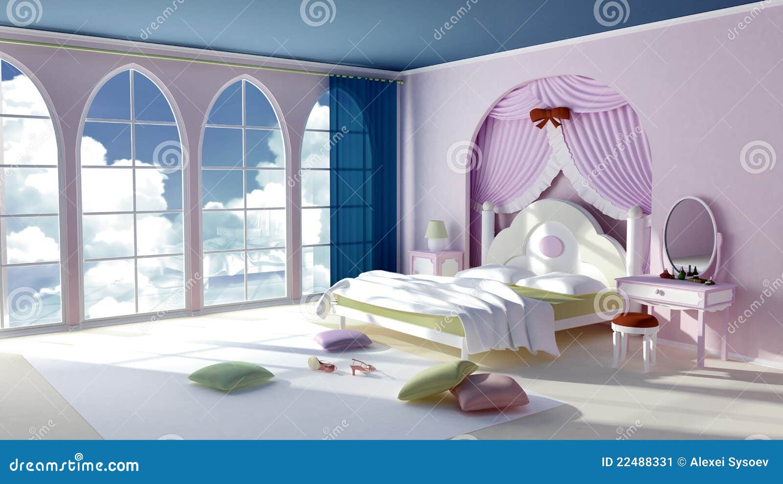 Princess room stock illustration. Illustration of bright - 22488331