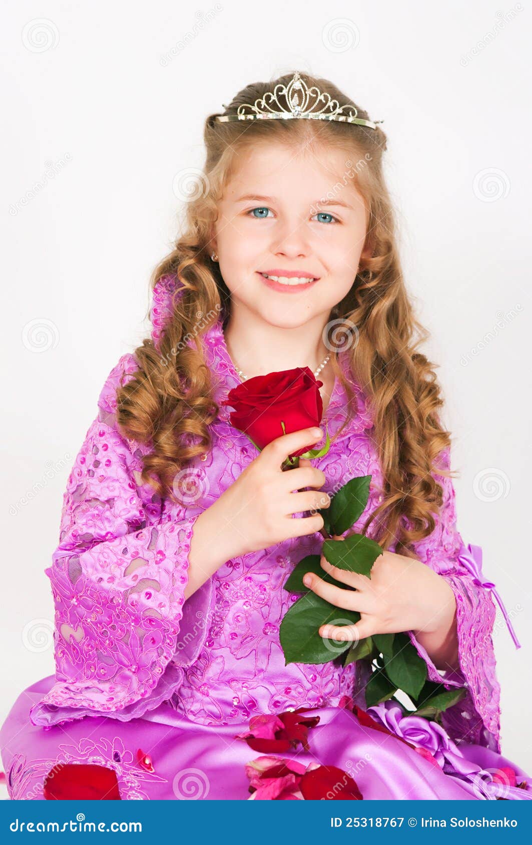 The princess with a rose stock image. Image of long, blonde - 25318767