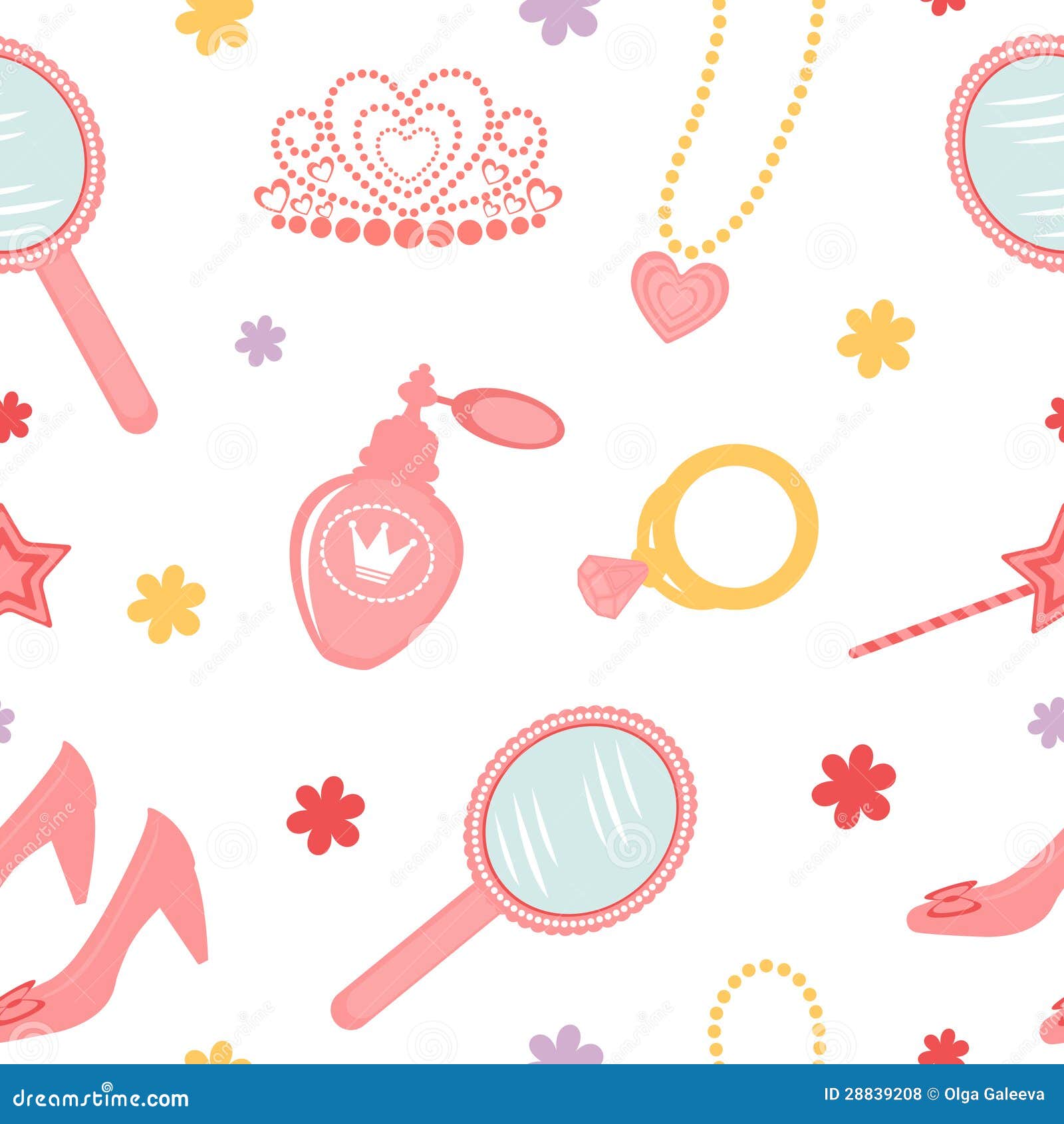 Princess seamless pattern stock vector. Illustration of fantasy - 28839208