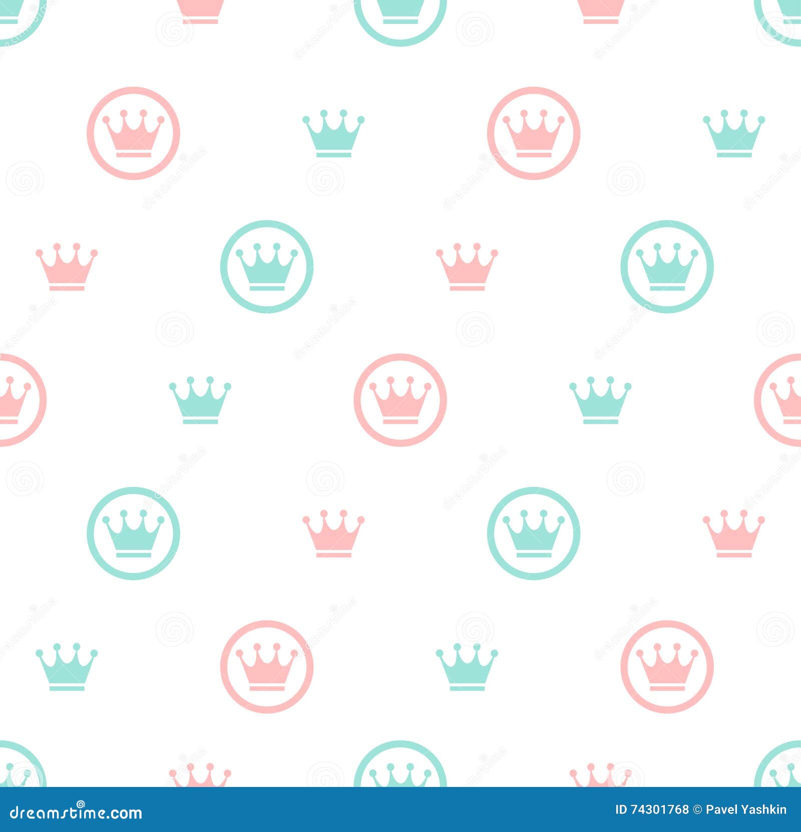 Princess Seamless Pattern Background Stock Vector - Illustration of ...