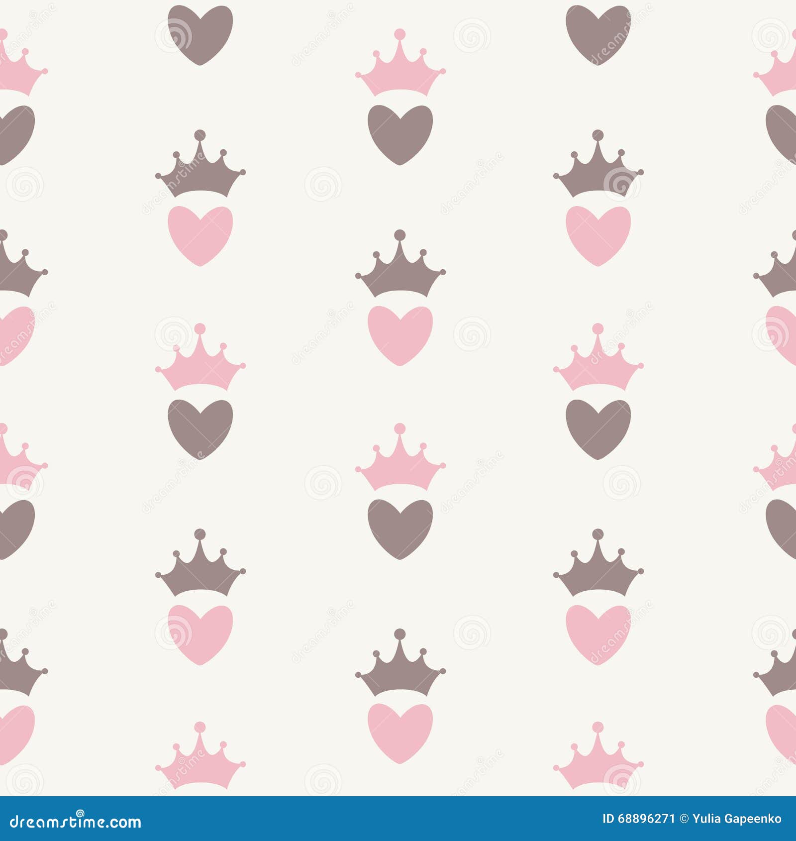 Princess Seamless Pattern Background Vector Illustration Stock Vector ...