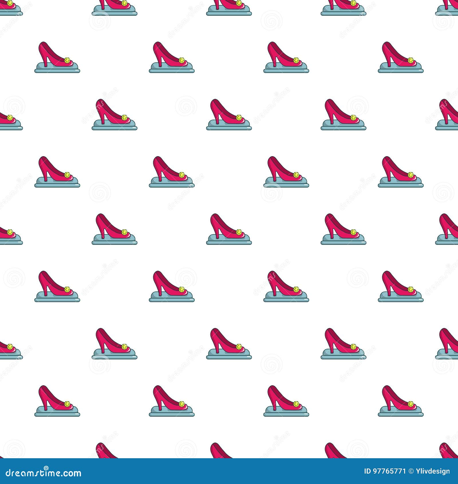 Princess Shoe Pattern Seamless Stock Vector - Illustration of footwear ...