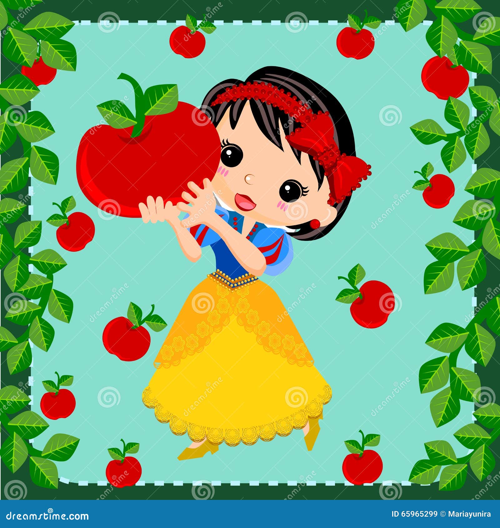 Princess Snow White Cartoon Stock Vector - Illustration of cartoon ...