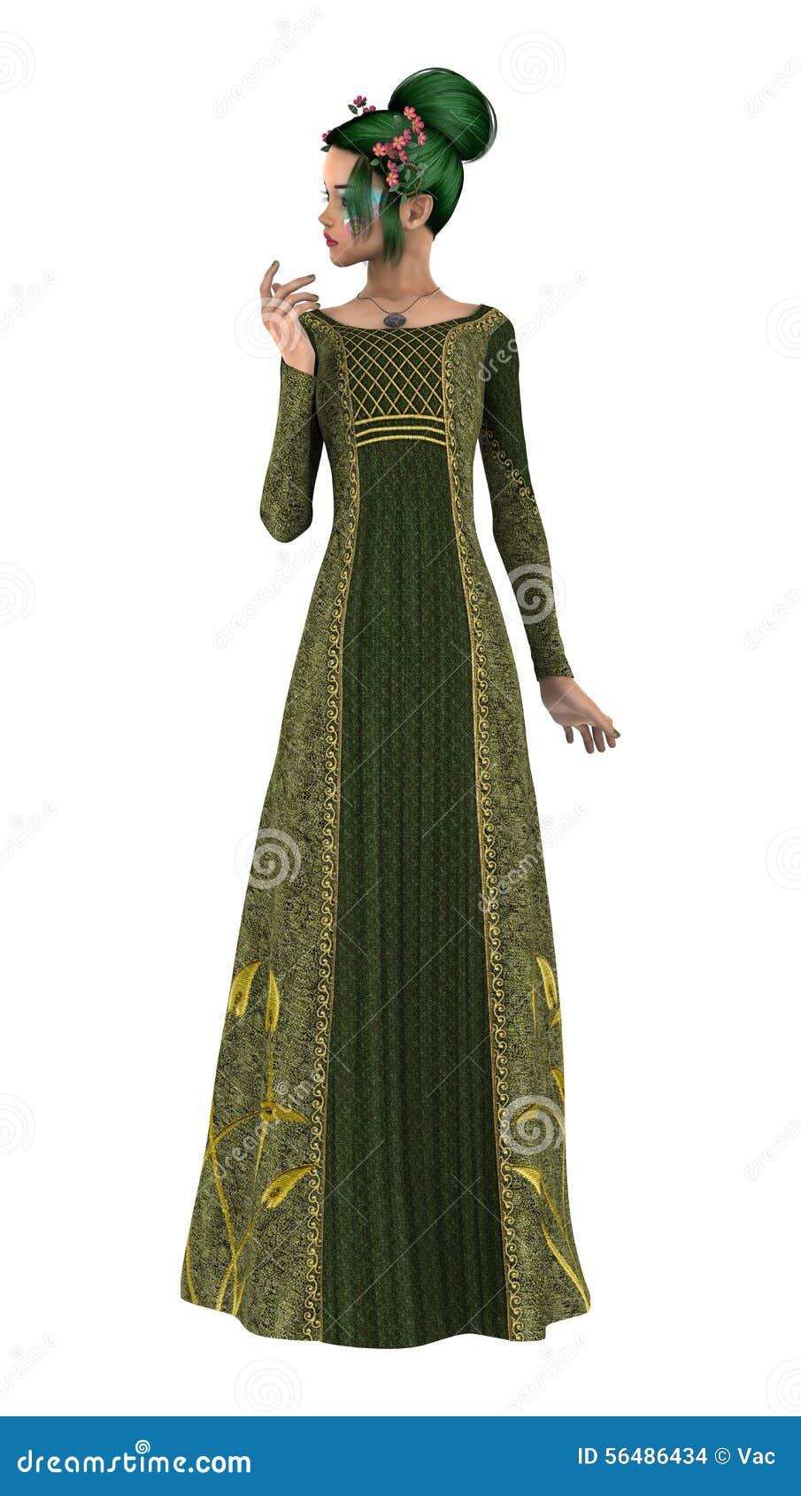 Princess of Spring stock illustration. Illustration of beauty - 56486434