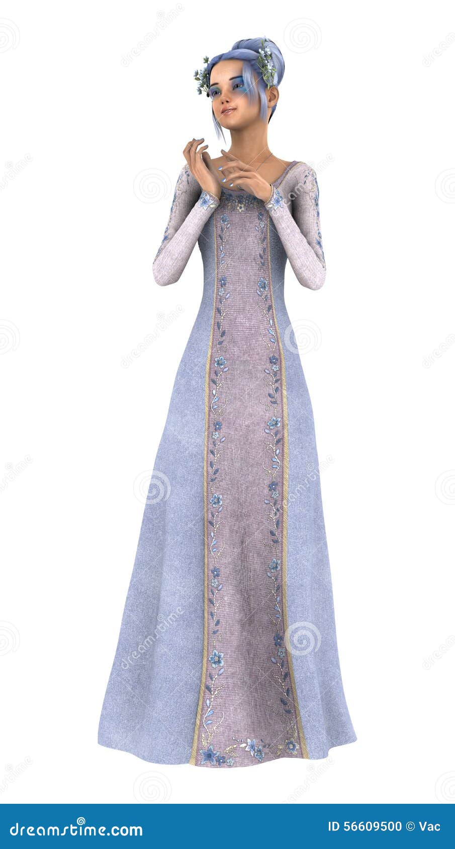 Princess of Spring stock illustration. Illustration of beautiful - 56609500