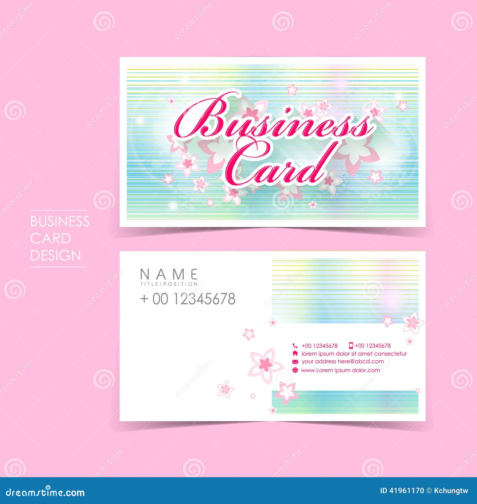 Princess Style Vector Business Card Set Stock Vector - Illustration of ...