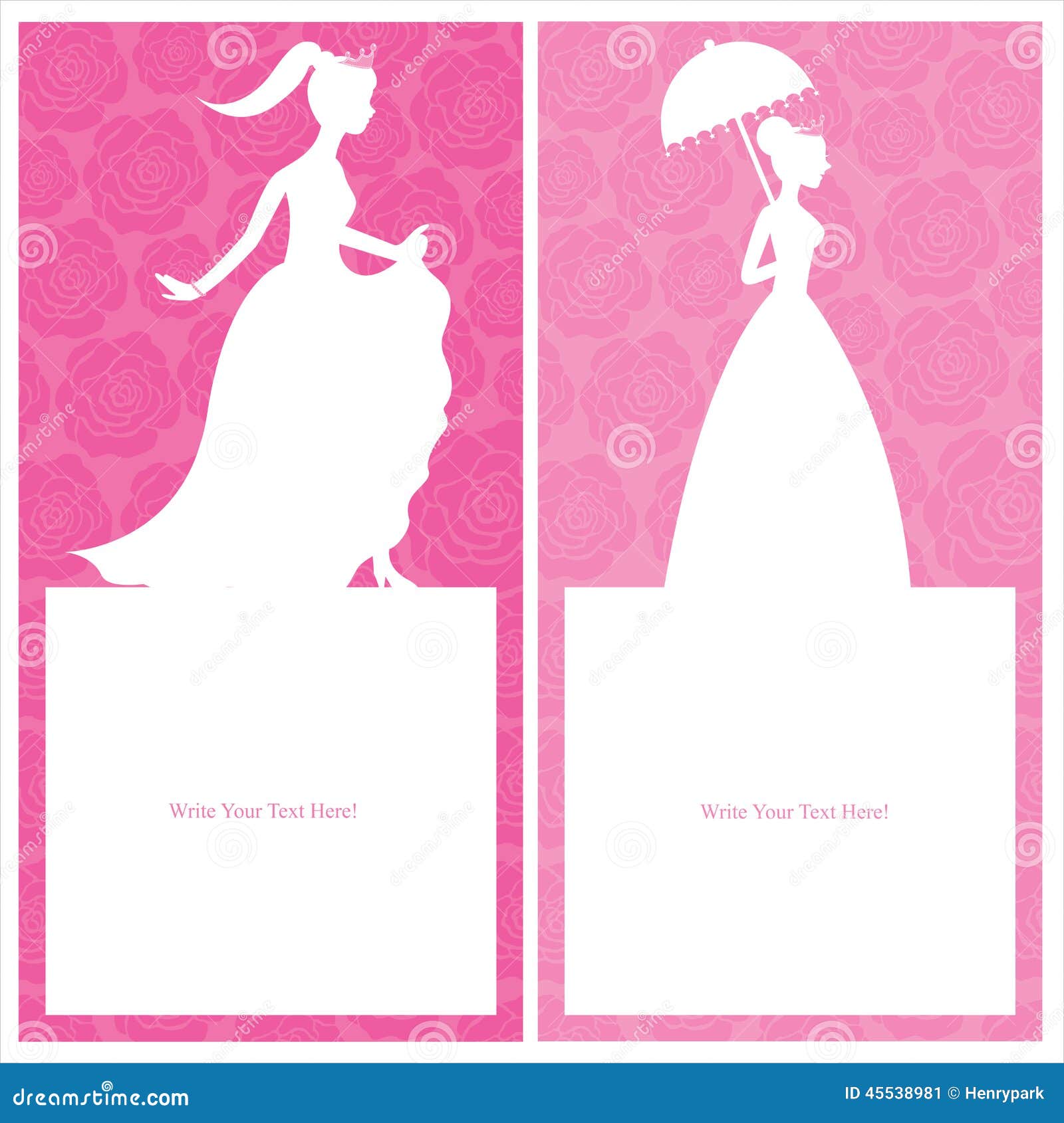 Princess Template Card Design Stock Vector - Illustration of background ...