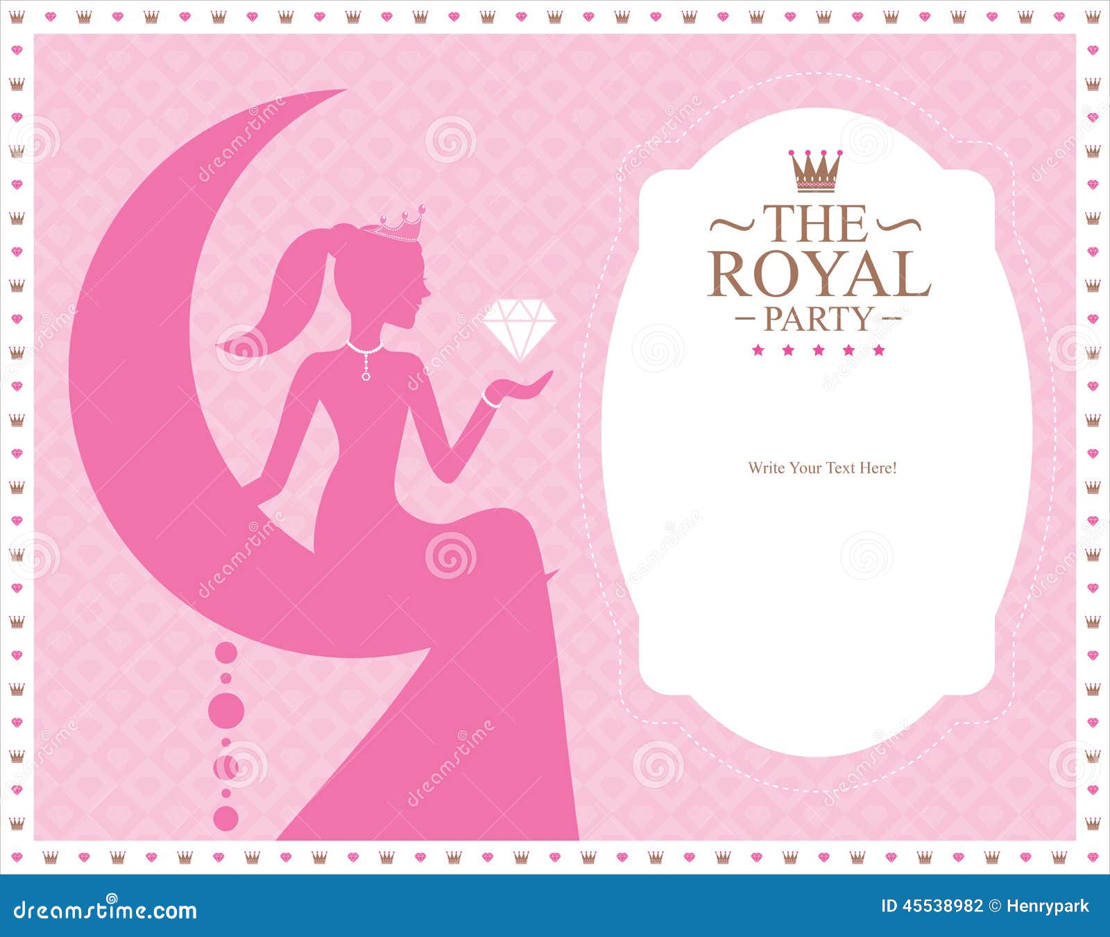Princess Template Card Design Stock Vector - Illustration of ...
