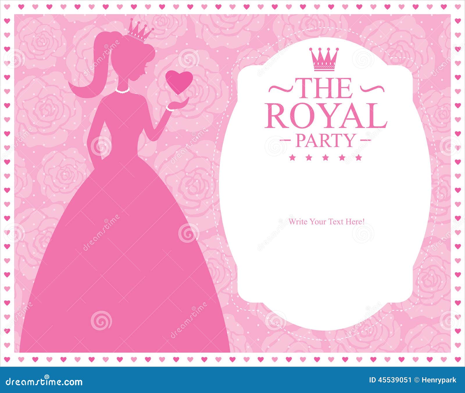 Princess Template Card Design Stock Vector - Illustration of infant ...