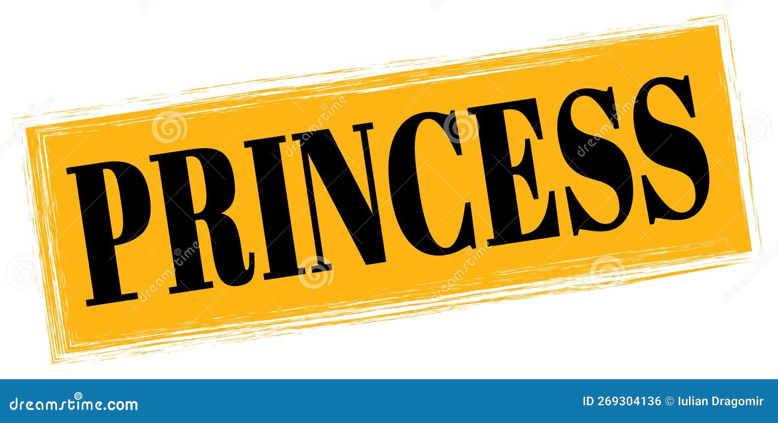 PRINCESS Text Written on Orange-black Stamp Sign Stock Illustration ...