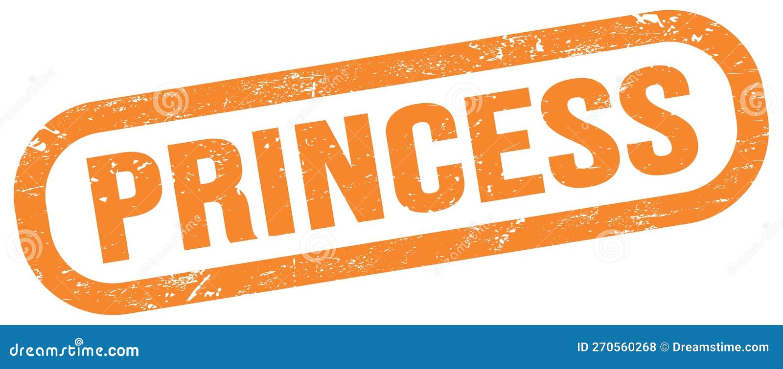 PRINCESS, Text Written on Orange Stamp Sign Stock Illustration ...