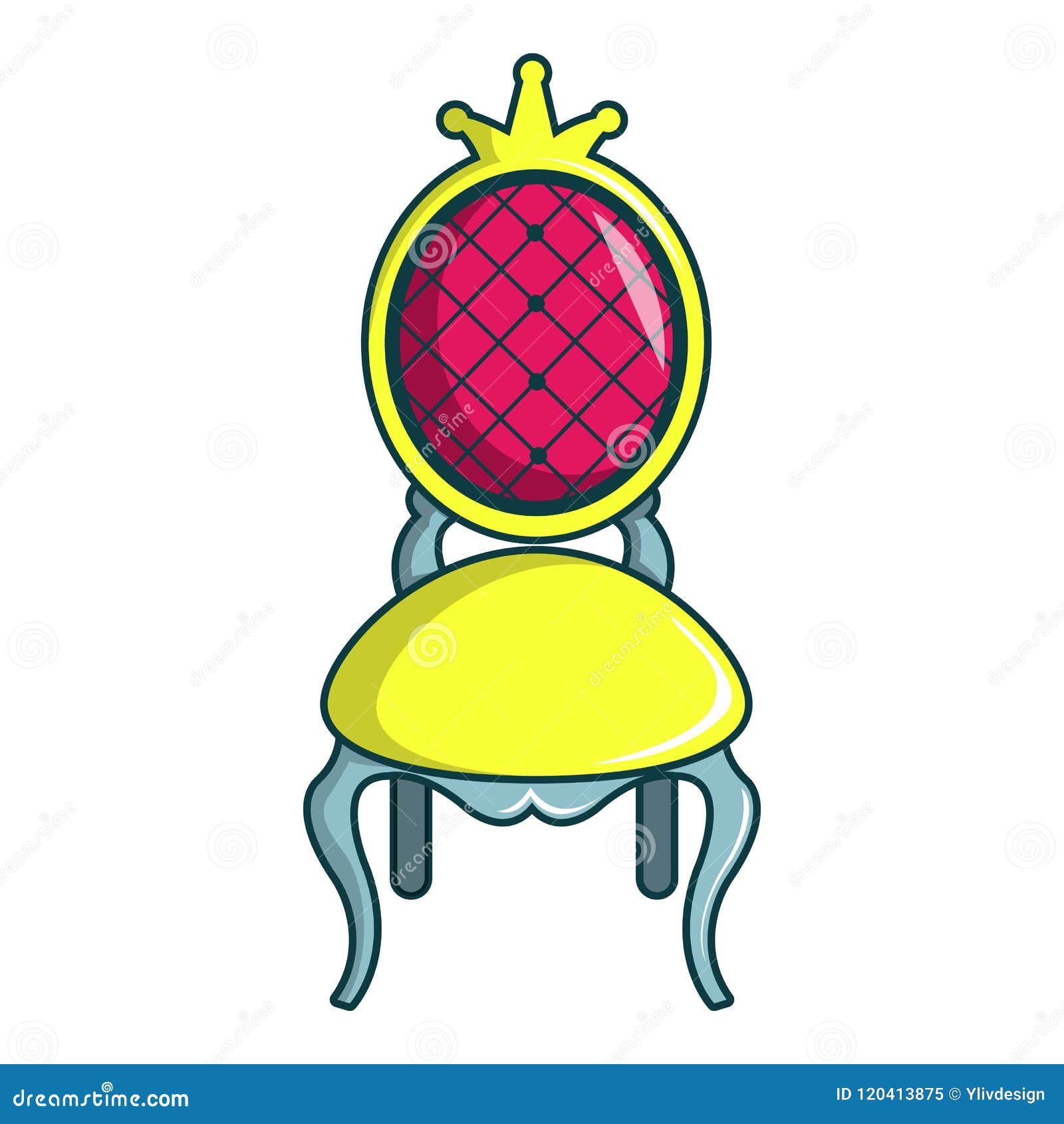 Princess Throne Icon, Cartoon Style Stock Vector - Illustration of ...