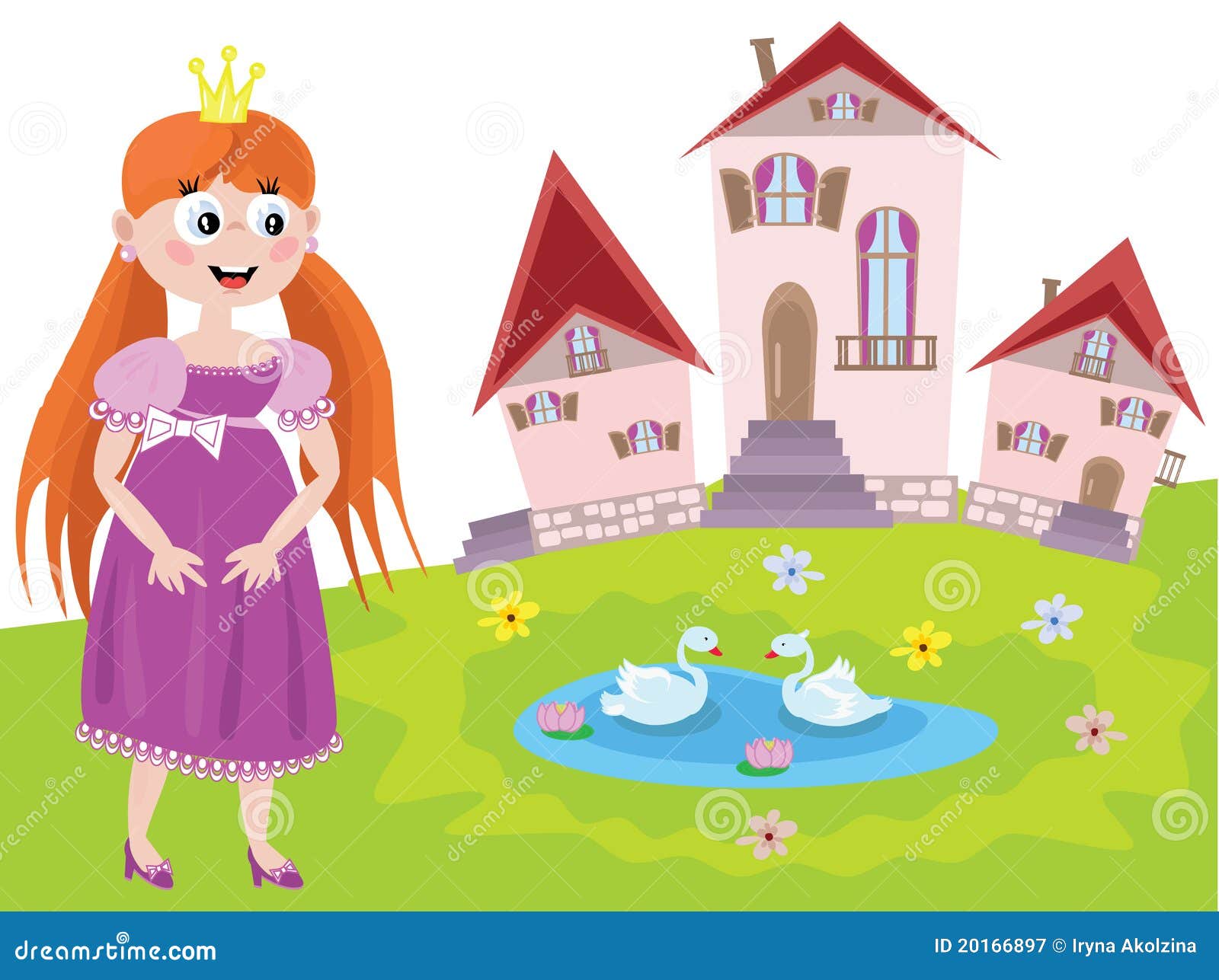 Princess and tower stock vector. Illustration of cartoon - 20166897