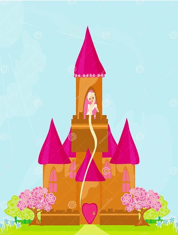 Princess in tower stock vector. Illustration of queen - 23837319