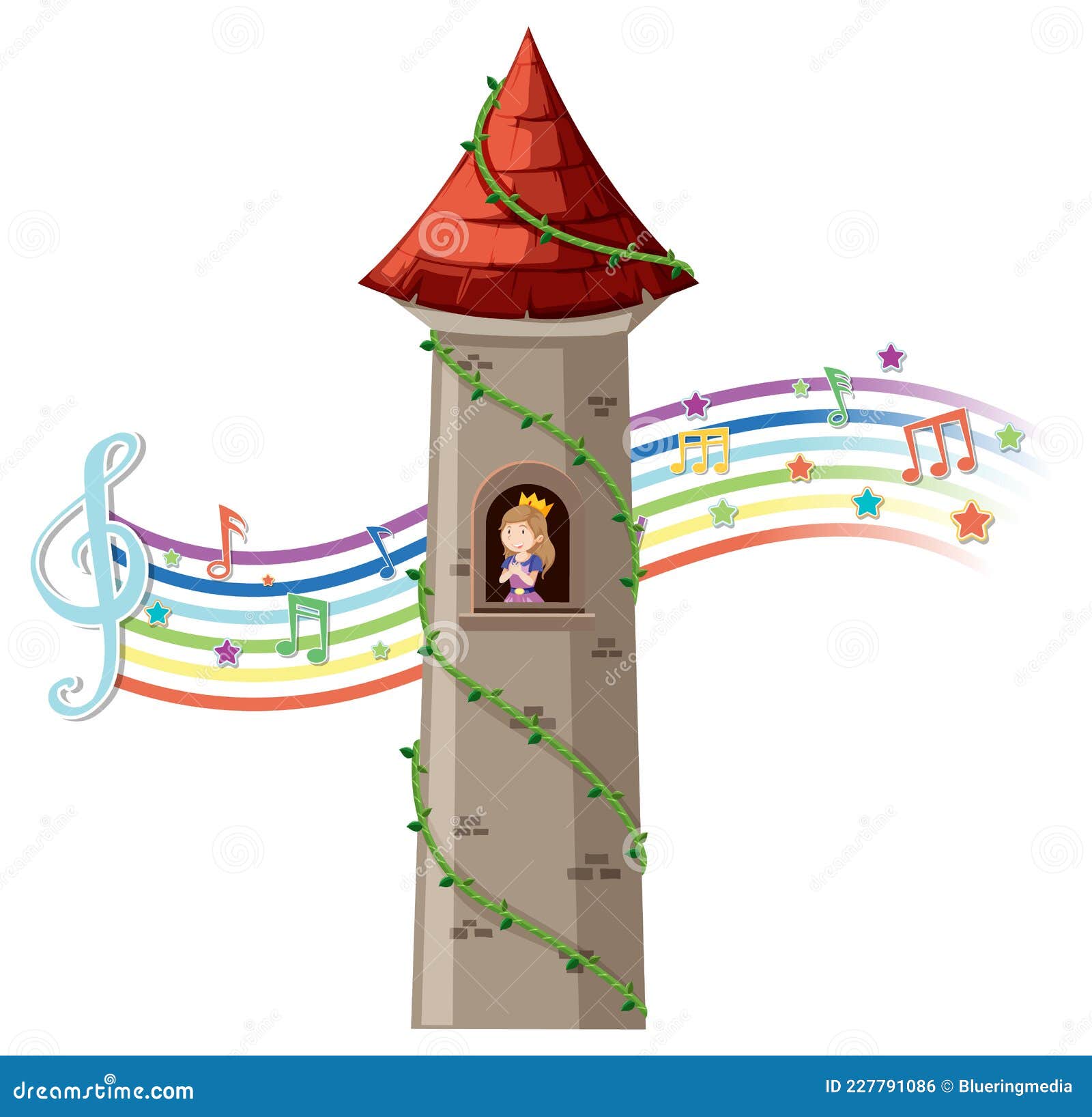 Princess In Tower Drawing