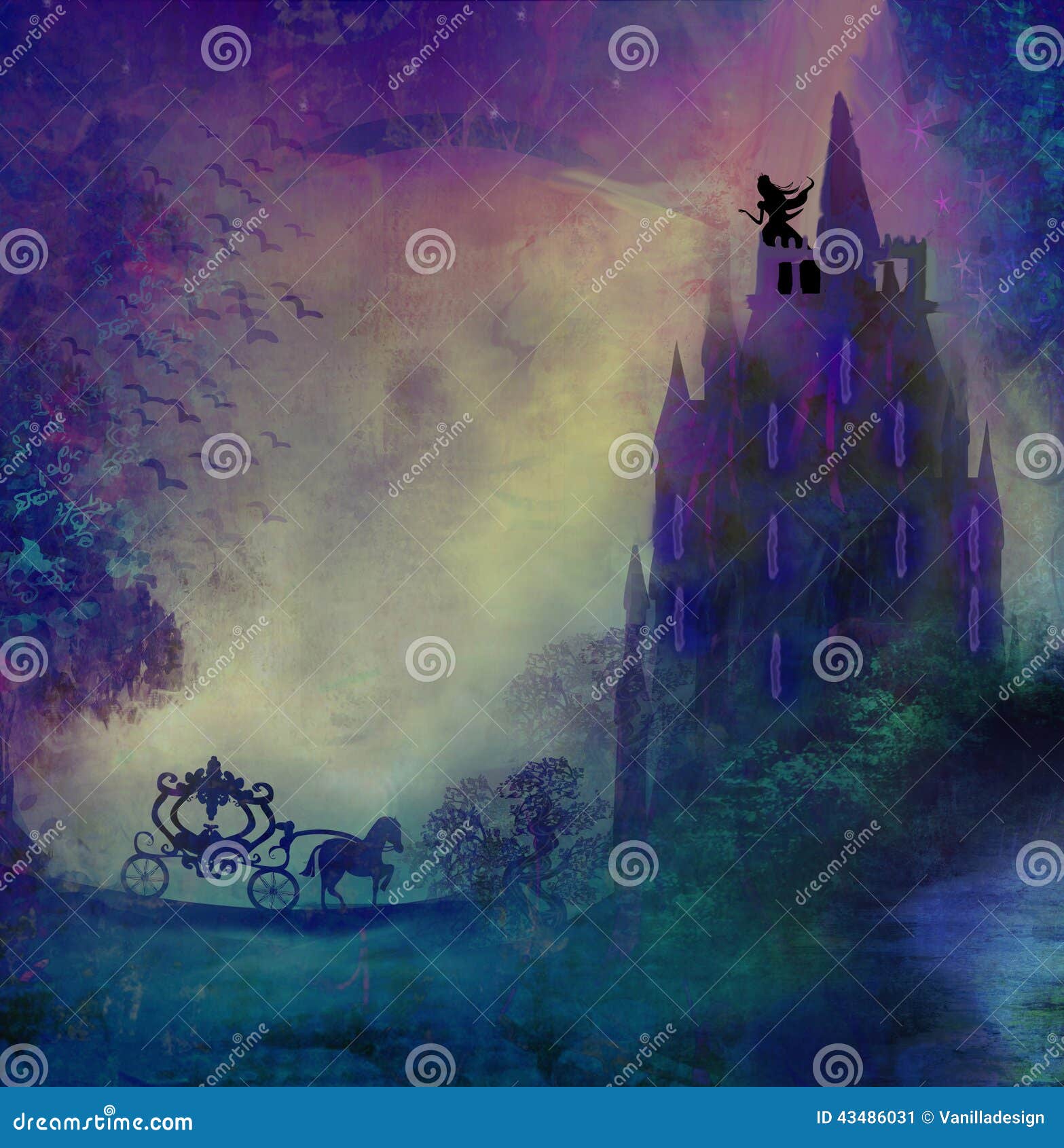 Princess In The Tower, Illustration, Vector | CartoonDealer.com #207051000